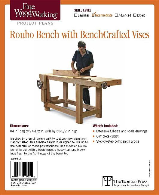 Fine Woodworking's Roubo Bench with Bench Crafted Vises Plan - Walmart ...