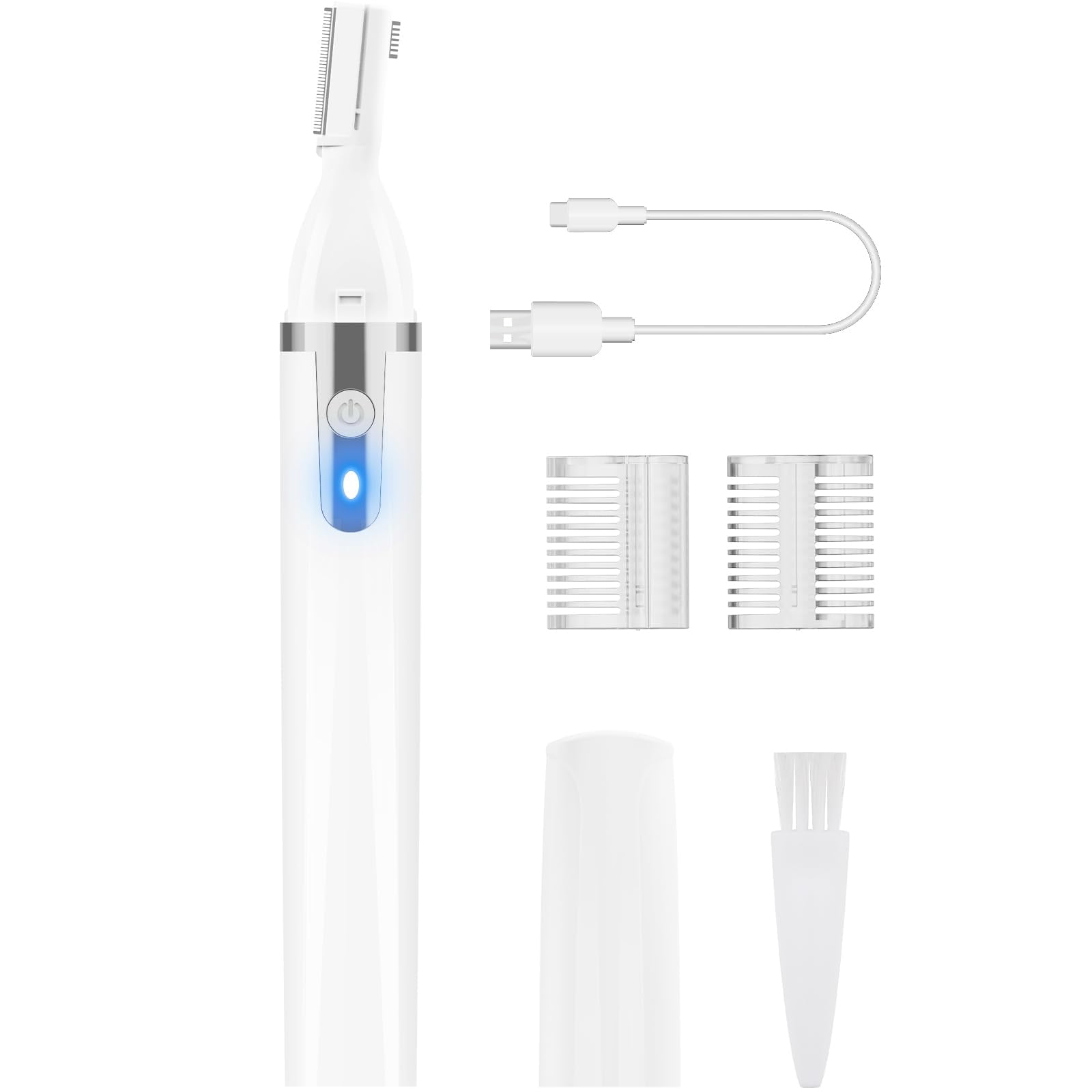 Maquinilla de afeitar eléctrica recargable Dapsang, color blanco ...