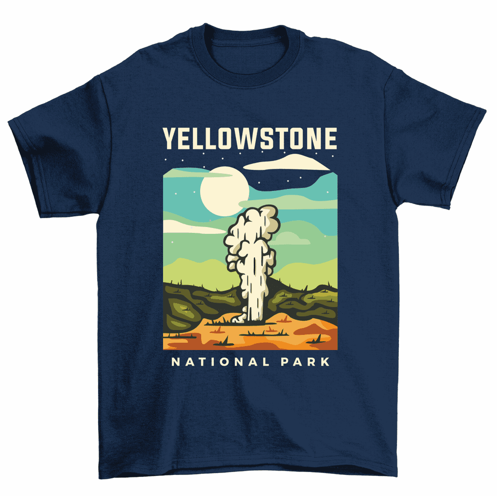 Yellowstone National Park T-Shirt Vintage Geyser Tee Men Women ...