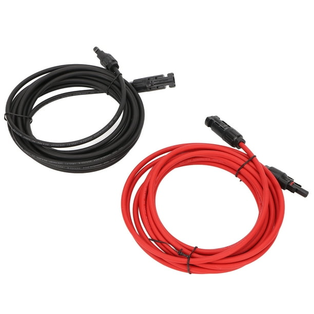 Cable para panel solar, 1 par de cables de extensión fotovoltaicos de ...