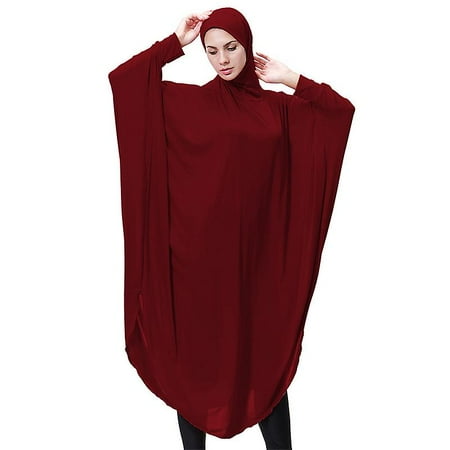 Women Islamic Hijab Scarf Cover Muslim Prayer Jilbab Overhead Dress ...