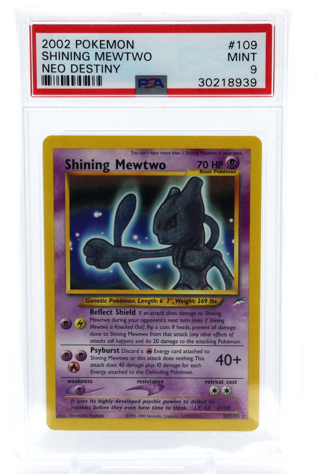 Pokemon New Destiny Shining Mewtwo (PSA - Mint 9 (30218939)) - Walmart.com
