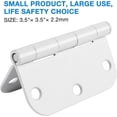 6 Pack 3.5 Inch Door Hinges White Matte Rounded 3 1/2 Inch Noise Free ...