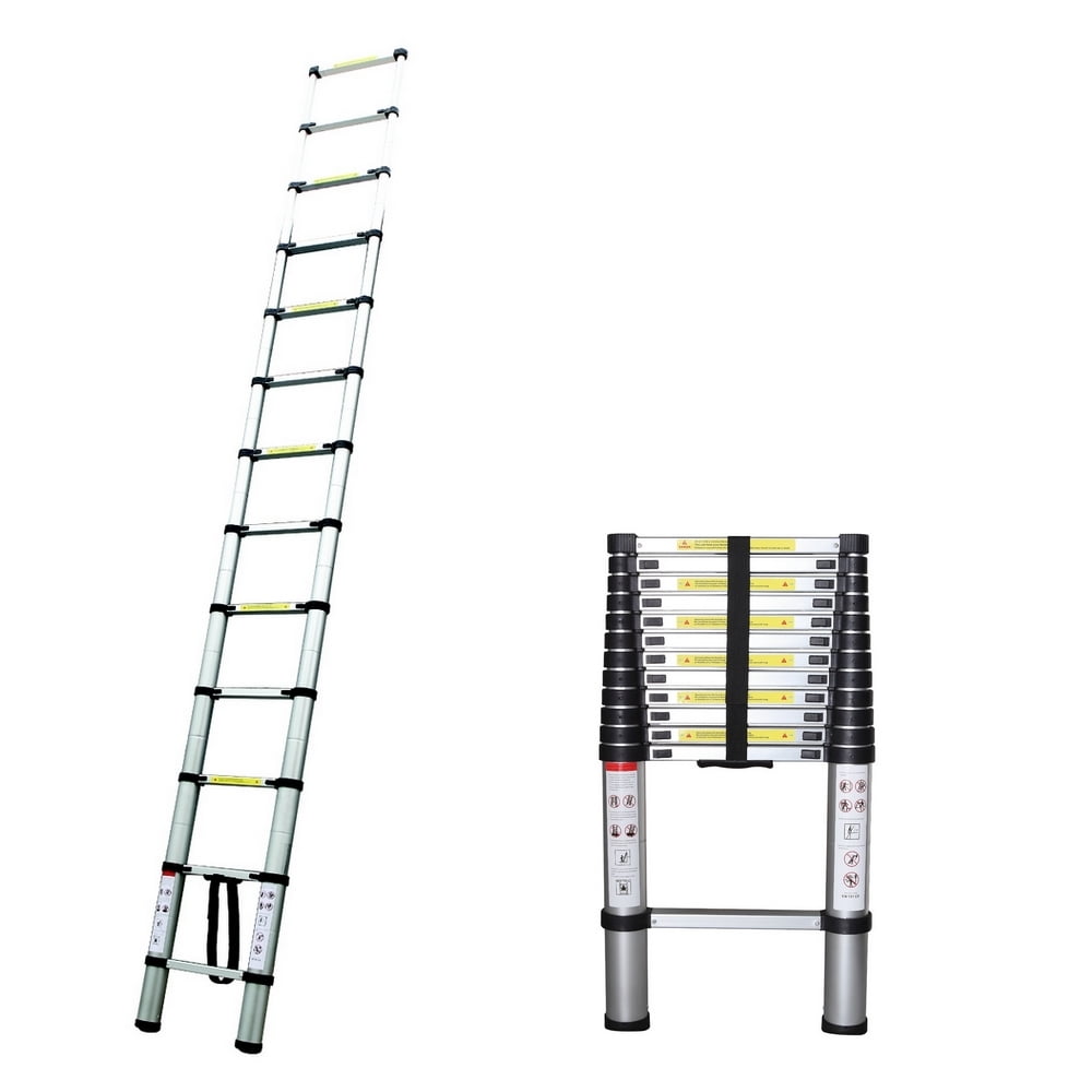 Homegear 12.5ft Aluminum Telescopic Extendable Ladder - Walmart.com
