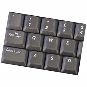 Dutch Keyboard Stickers - Labels - Overlays with White Characters for ...