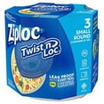 Ziploc 16 oz. Twist 'N Loc Plastic Food Storage Containers, 3 Pack ...