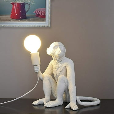 Anqidi Sitting Monkey Table Light White Modern Creative Resin Table ...