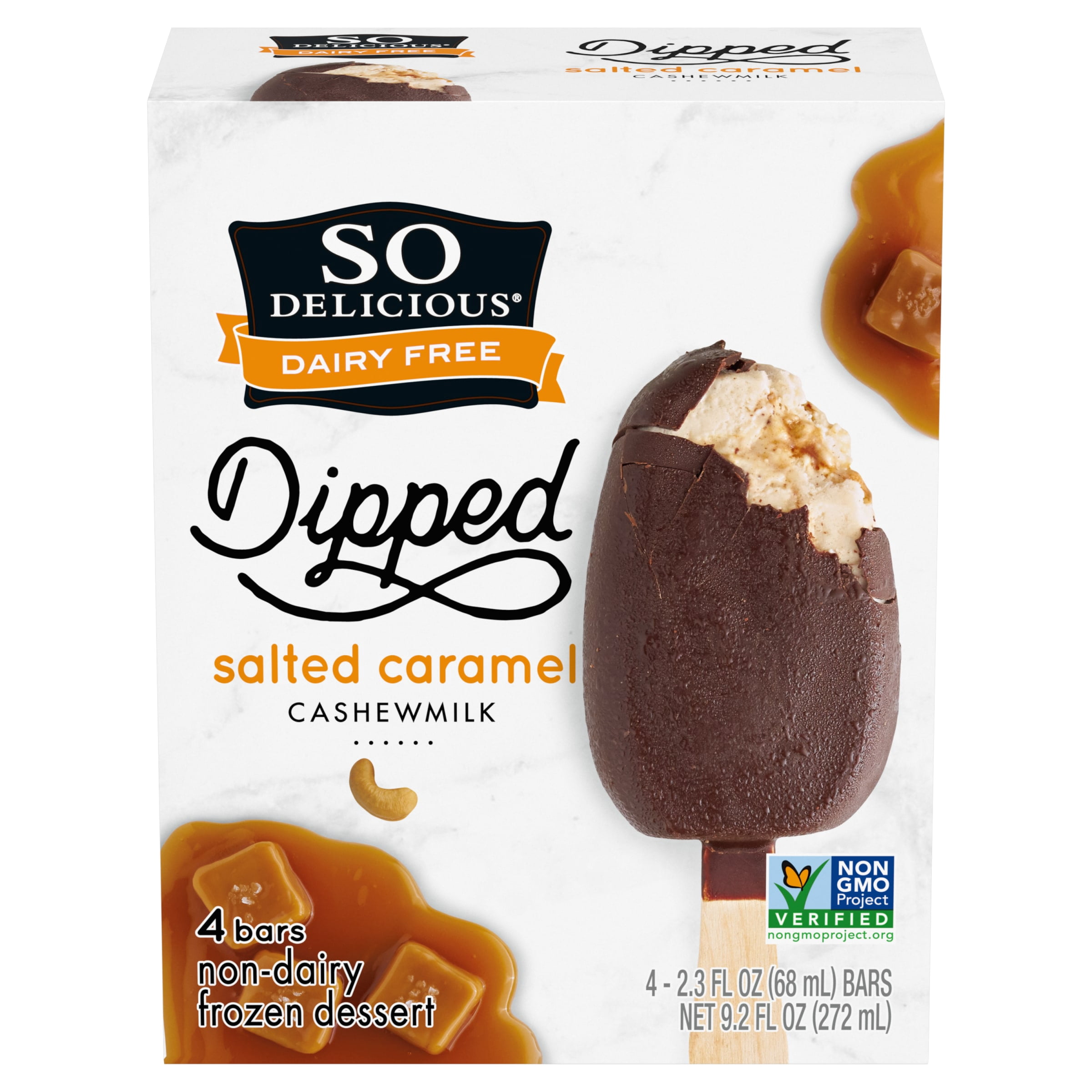 So Delicious Dairy Free Dipped Salted Caramel Cashew Milk Frozen ...