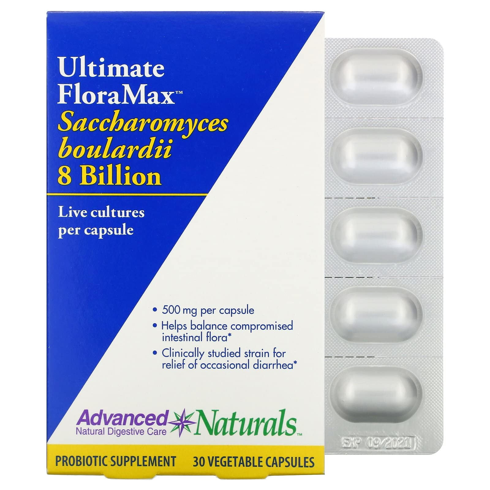 Suplemento Ultimate Floramax S. Boulardii de Advanced Naturals ...