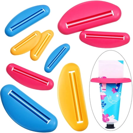 9 Pieces 3 Size Toothpaste Tube Squeezer Dispenser, Plastic Toothpaste ...