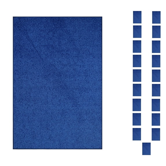 Furnish My Place Modern Plush Solid Neon Blue Color Rug - Pets and Kids ...