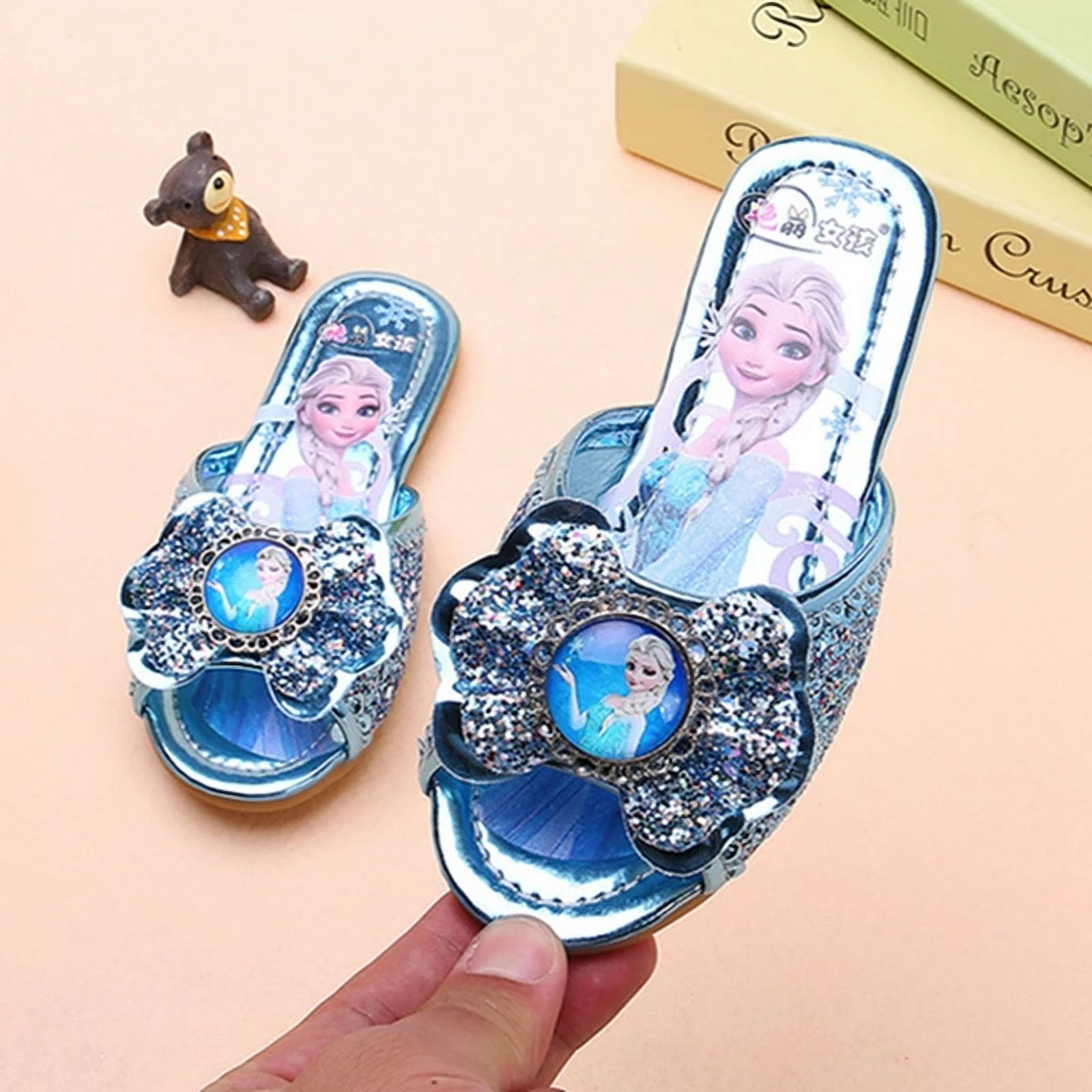 Disney Frozen Anna Elsa Girls Summer Children Lovely Soft Bottom ...