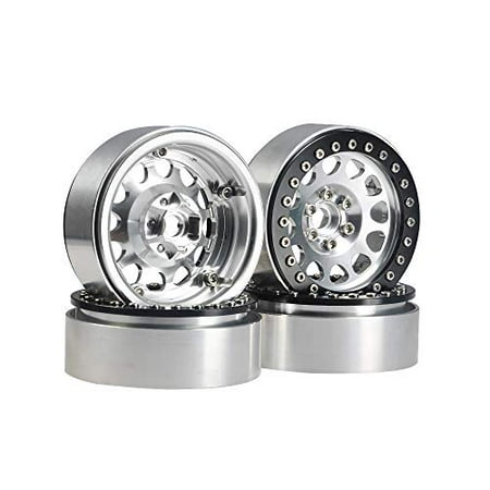 4 Pack Beadlock Wheels, Hosmide Aluminum Alloy 2.2" 1/10 RC Rock Crawler Beadlock Wheel Rims for ...