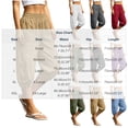 ATOYSOY Elastic Waist Ankle Cuff Linen Combo Jogger Mid-Calf Shorts For ...