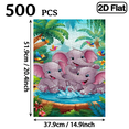 500 pieces of vertical paper jigsaw puzzle - a playing elephant, with ...