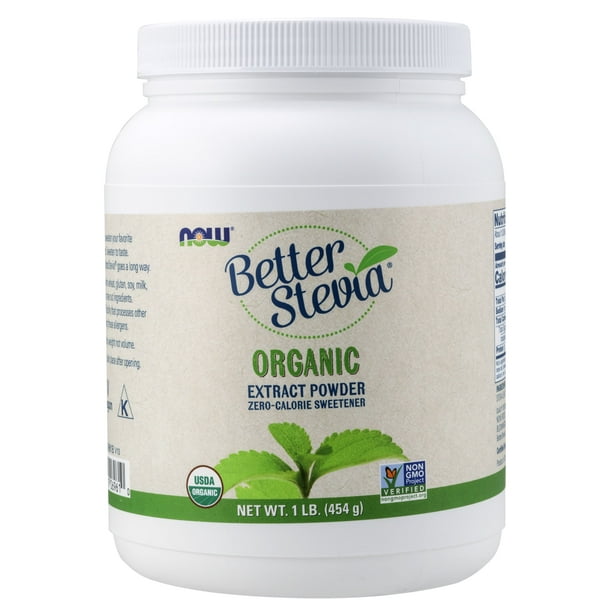 NOW Foods, Certified Organic Better Stevia, Extract Powder, Zero ...