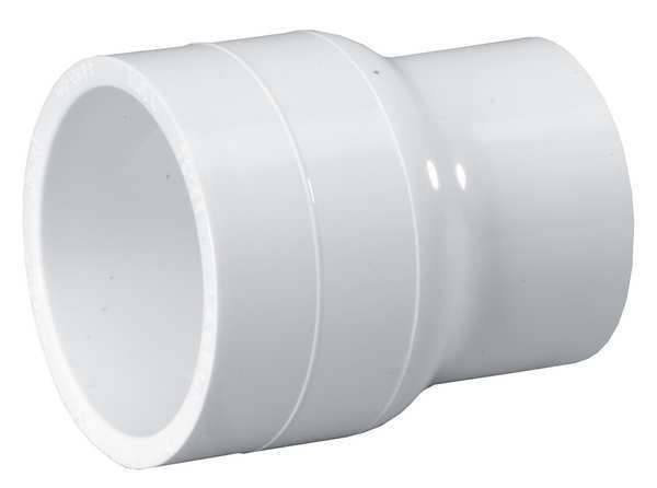 ZoroSelect PVC Reducing Coupling, Socket x Socket, 6 in x 4 in Pipe ...