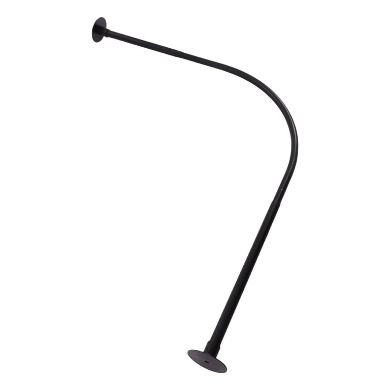 No Drill Shower Rail L-Shaped Corner Shower Curtain Rod – Adjustable ...