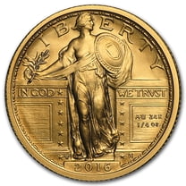 2016-W U.S. Mint 1/4 oz Gold Standing Liberty Quarter Centennial with ...