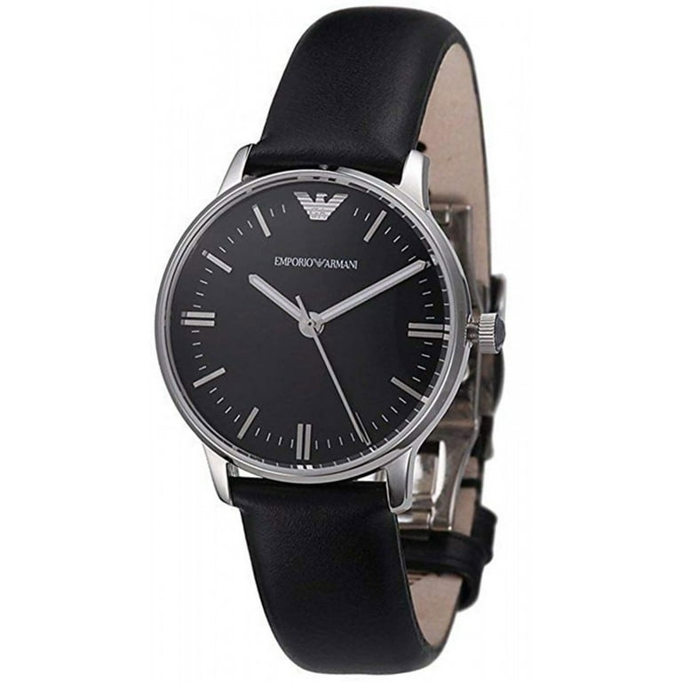 Emporio Armani Classic Leather Strap Gents Watch AR1692, 60% OFF