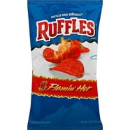 Ruffles Flamin' Hot Potato Chips with Bold Flaming Flavor, 8.5 oz Bag ...