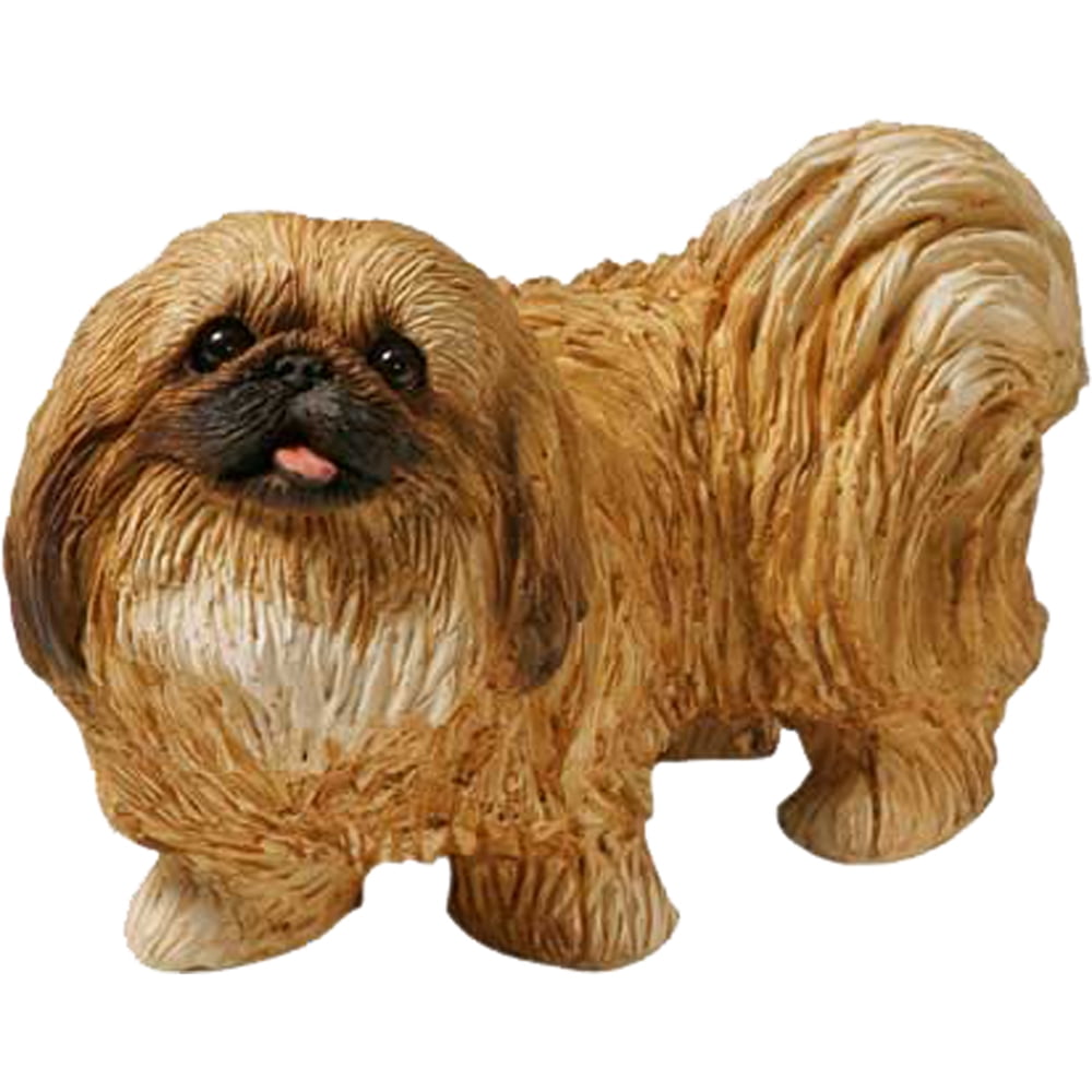 Sandicast "Mid Size" Standing Red Pekingese Dog Sculpture - Walmart.com ...