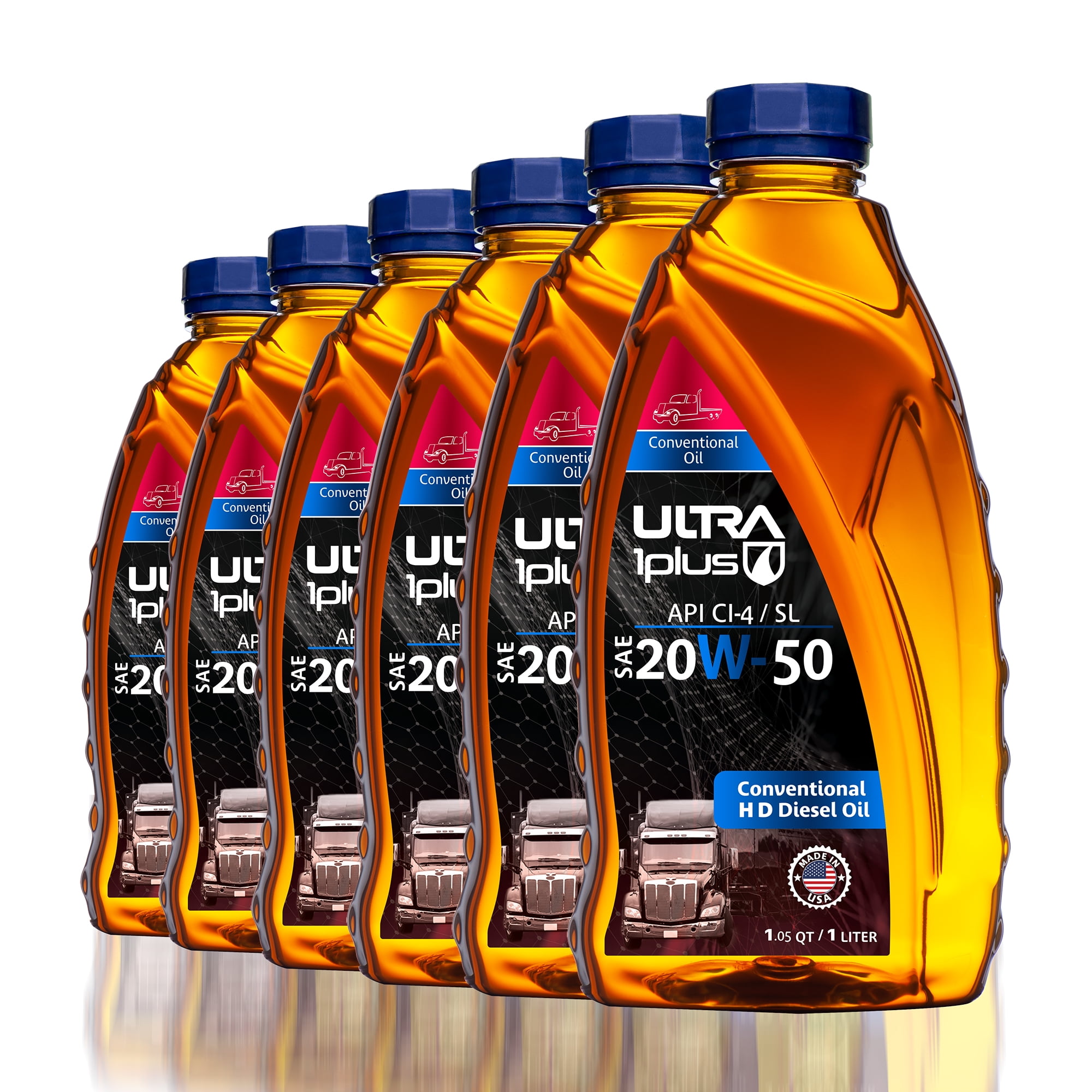 Ultra1Plus™ SAE 20W-50 Heavy-Duty Motor Oil, API CI-4/SL (6 Liters ...