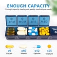 2-Pack Weekly Large Pill Organizer for Travel, 7 Day Pill Boxes and ...