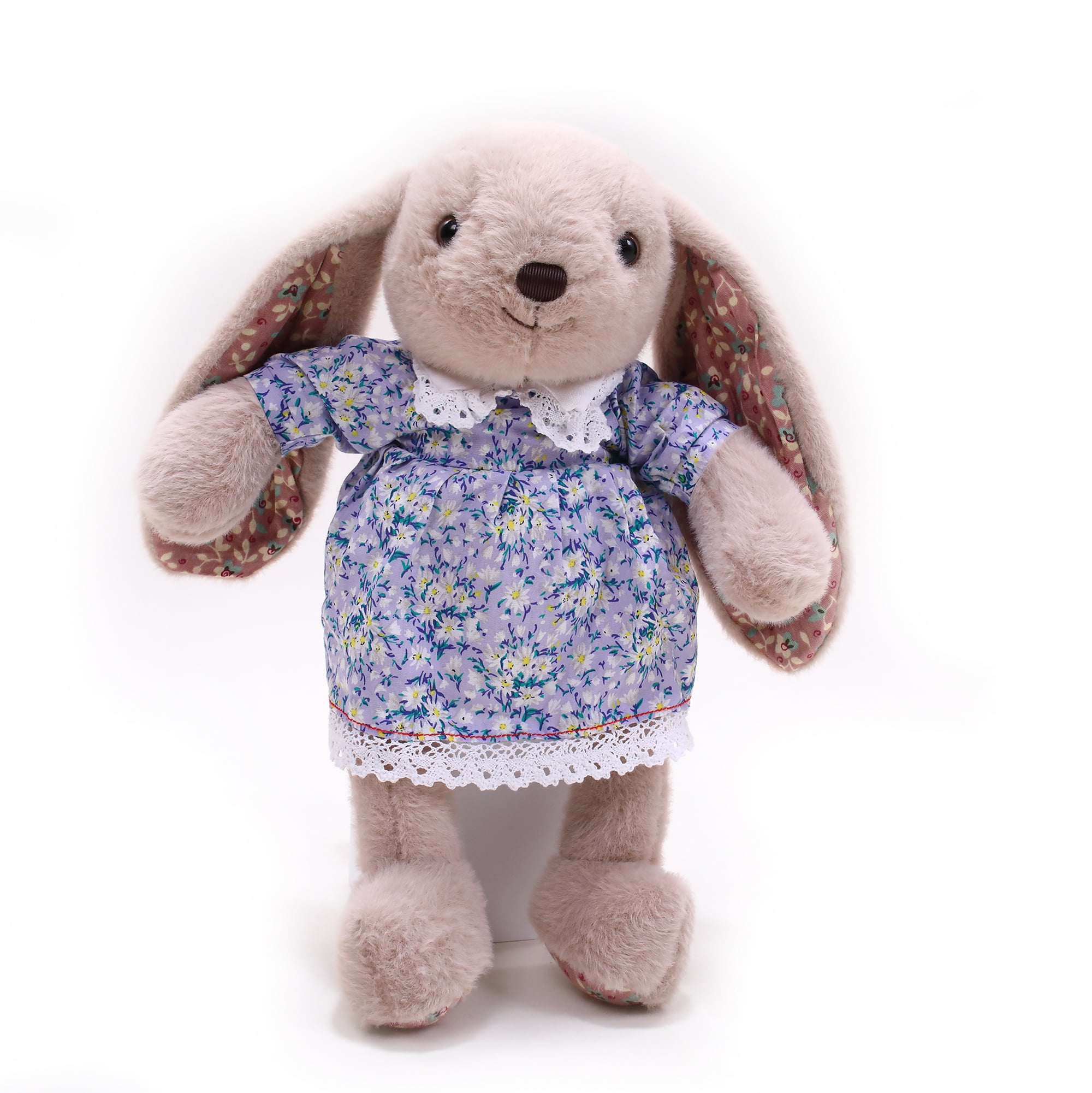 Made by Aliens Floral Easter Bunny Stuffed Animal – Plush Bunny Toy ...