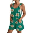 AGWOLF Women's Summer Overalls Boho Floral Rompers U Neck Sleeveless ...