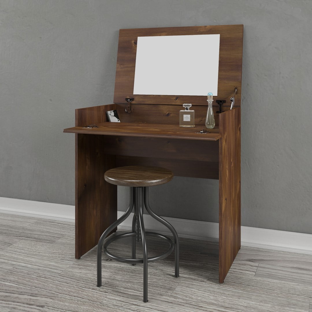 Nexera Nocce Vanity Table with Flip Top, Truffle Brown - Walmart.com