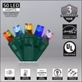 50 Premium-Grade Multicolor Color Changing LED Christmas Lights, 17 ...