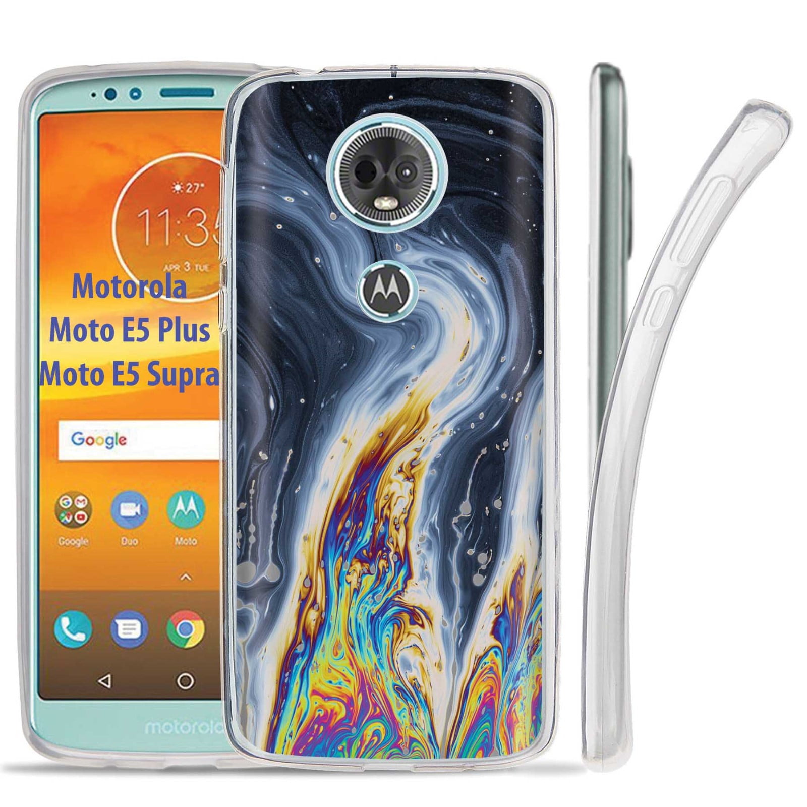 [NakedShield] Motorola Moto E5 Plus /E5 Supra/E Plus 5th Gen [Clear] Ultra Slim TPU Phone Cover ...