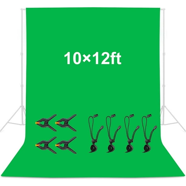 Mountdog 10 x 12 ft Green Screen Backdrop, Polyester Fabric Collapsible ...