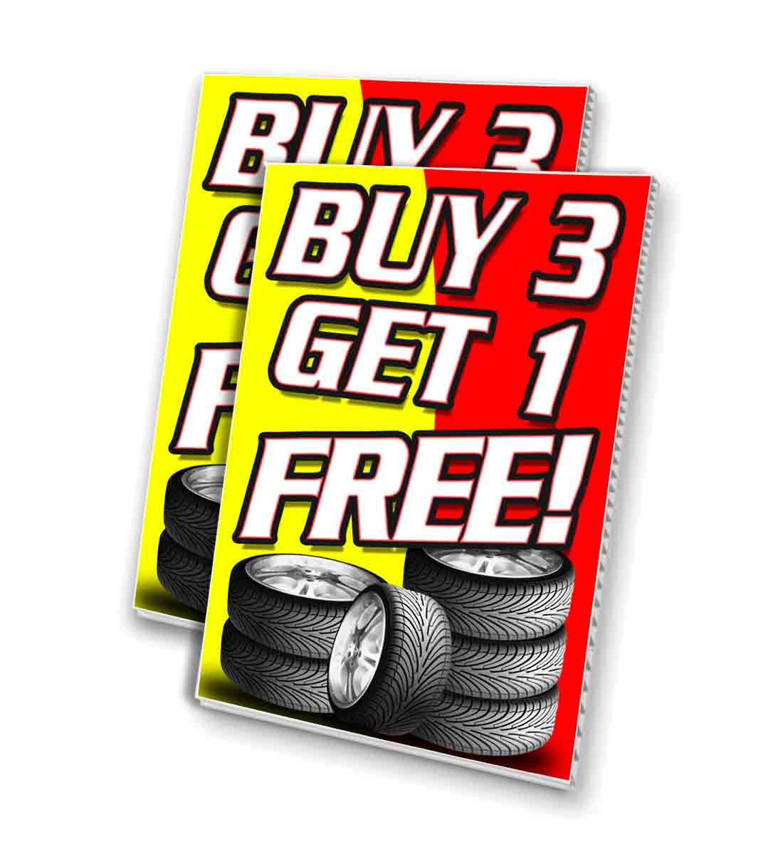 Buy 3 Get 1 Free Tires (24" X 36") 4mm Corrugated Plastic Panel ...