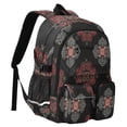 DIXRUYEE Red Medallion Backpack for School 14”Laptop Compatible with ...