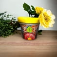 Set of 3 Colorful Talavera Flower Pot Set | Hand-Painted Mexican ...