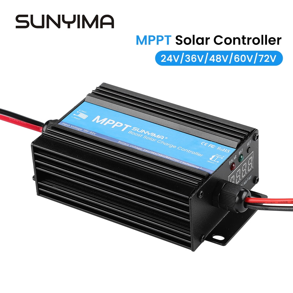 SUNYIMA MPPT Controller 300W 24V/36V/48V/60V/72V Solar Boost Charge Controller Electric Car ...