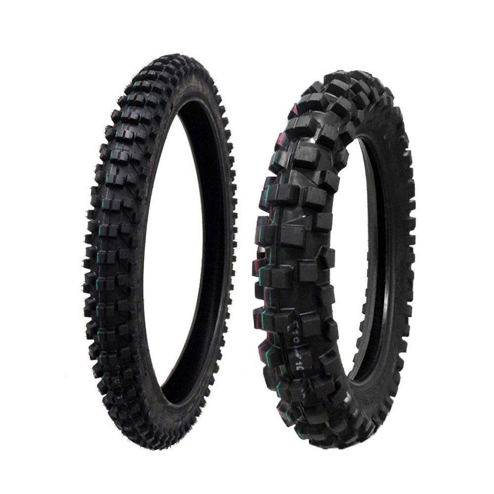 TIRE SET: Front 80/100-21 Rear 110/100-18 Dirt Bike Off Road - Walmart.com