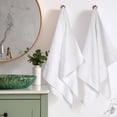SHAANXIXIAN Solid Egyptian Cotton Bath Towel Set, 30" x 55", White, 2 ...
