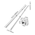 BENTISM 2PCS SBR16 2000mm Linear Guide Rail Slide Rail 4 PCS SBR16UU ...