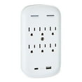 Hyper Tough Surge Protector, 6 Outlets, 2 USB Ports, 900J 15A 125V ...