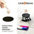 Link2Home Wireless Charging Pop Up Outlet with USB, 3 Outlets, Black ...