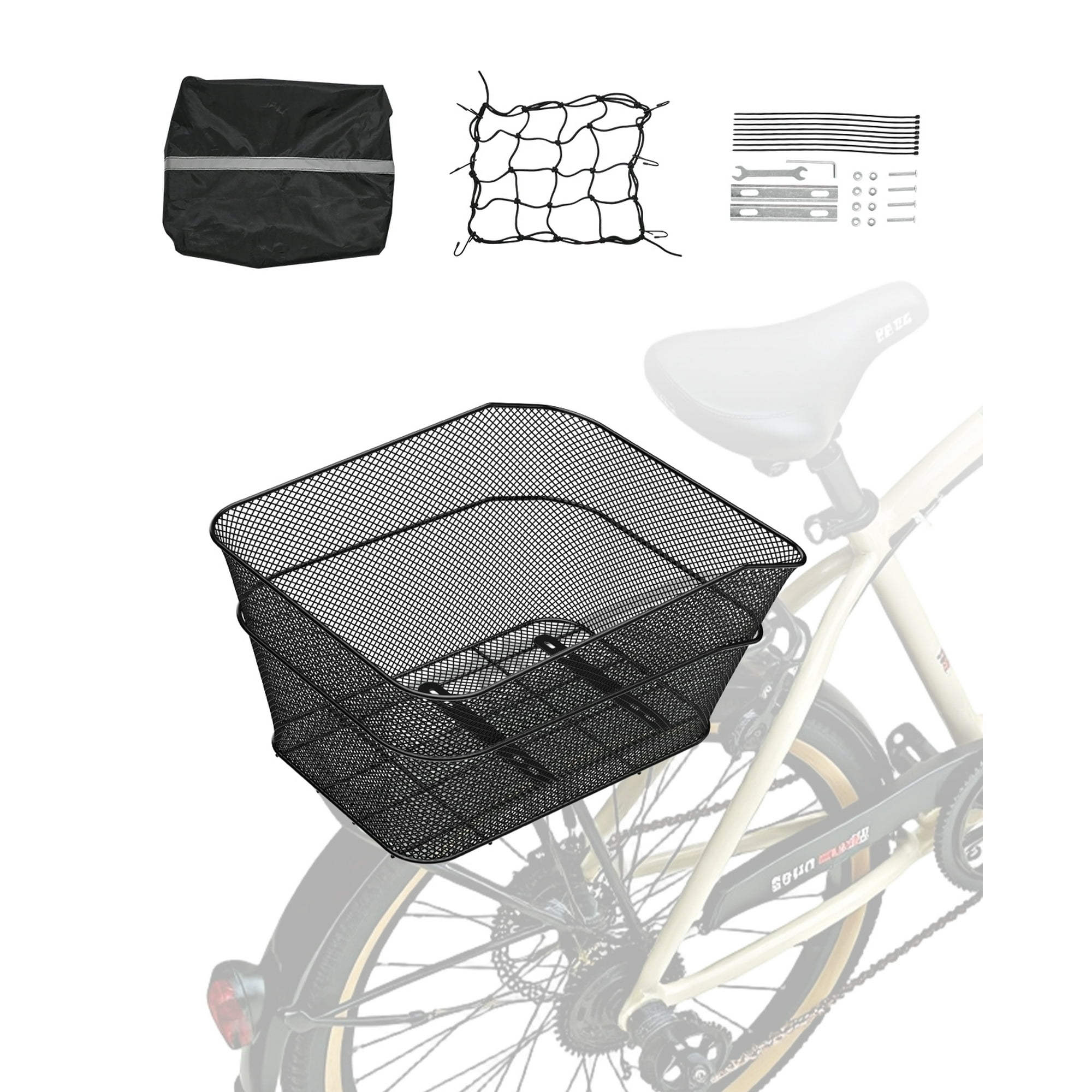 Click here for Vevor Rear Bike Basket Wire Mesh Bicycle Basket Wi... prices