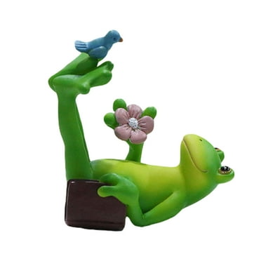 Inspirational Cute Praying Frog On Rock Statue By DWK | Novelty ...