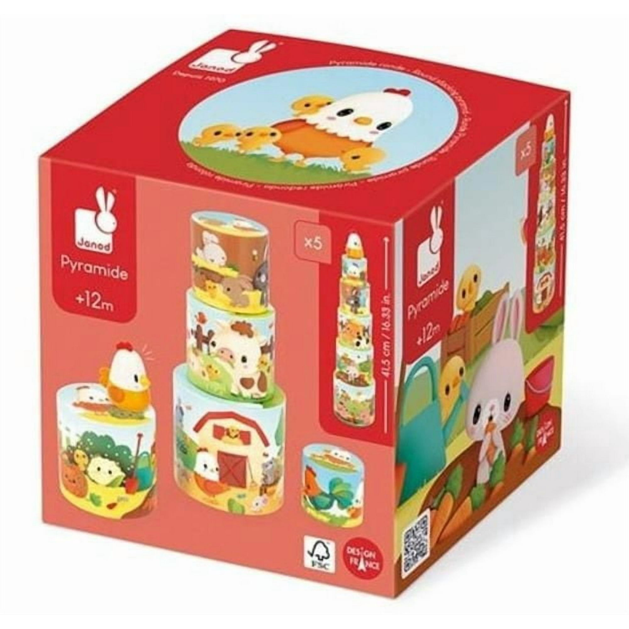 Click here for Janod - Farm: My First Pyramid - Hen - Wooden Toy... prices