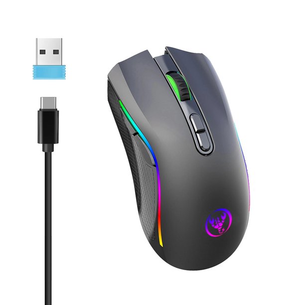 Rechargeable 2.4g Wireless Rgb Gaming Mouse Ergonomic Gaming Backlit ...