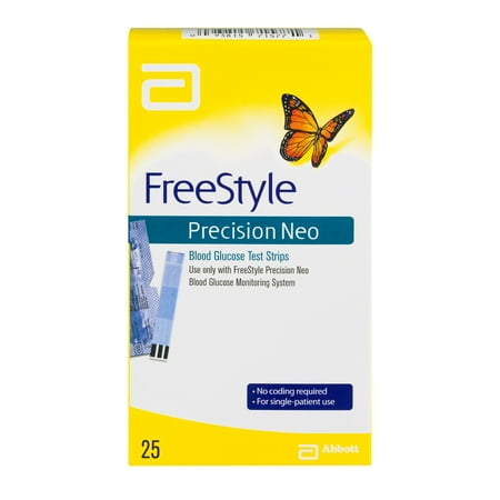 FreeStyle Precision Neo Blood Glucose Test Strips - 25 CT - Walmart.com