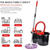 TekDeals Self-Wringing Spin Mop with Rotating Head, Stainless Steel ...