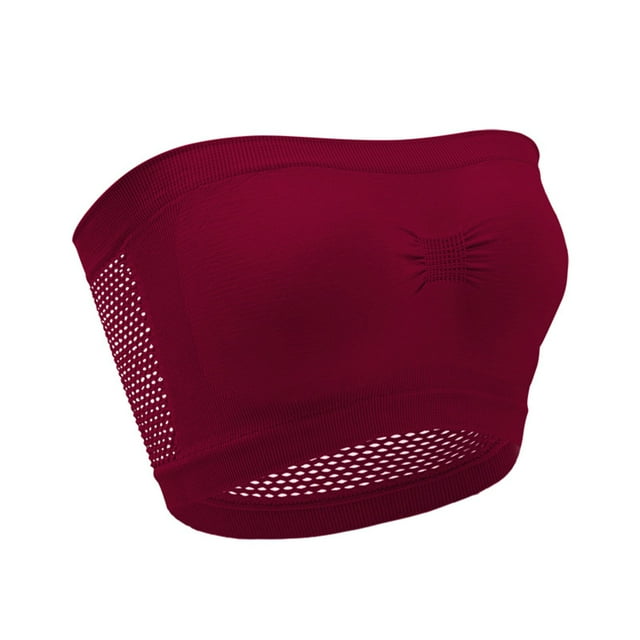 huanledash Women Strapless Bra Seamless Solid Color Hollow Out Holes ...